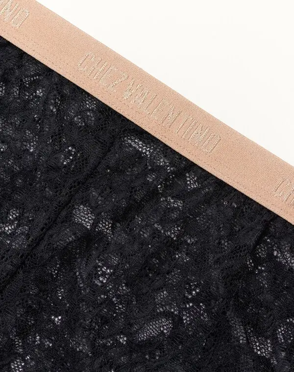 Valentino Garavani Lace Tights With Logo Waistband