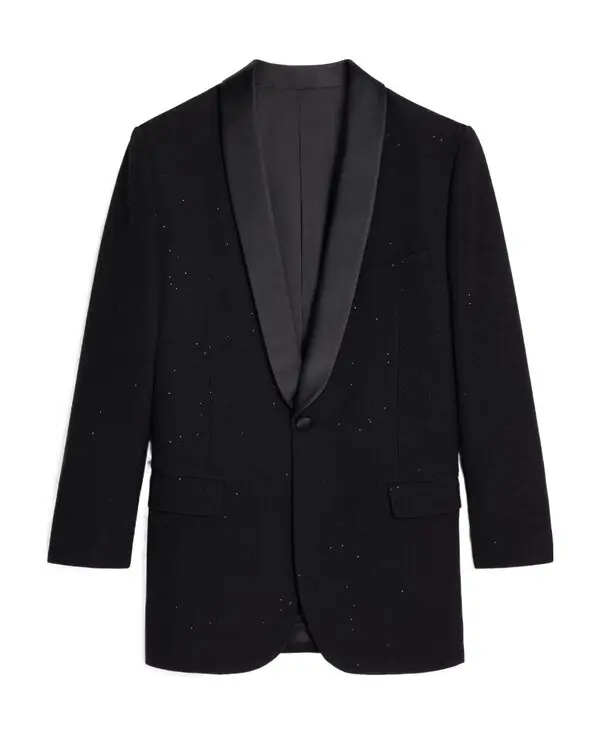 Celine Sequined Grain De Poudre Tuxedo Jacket