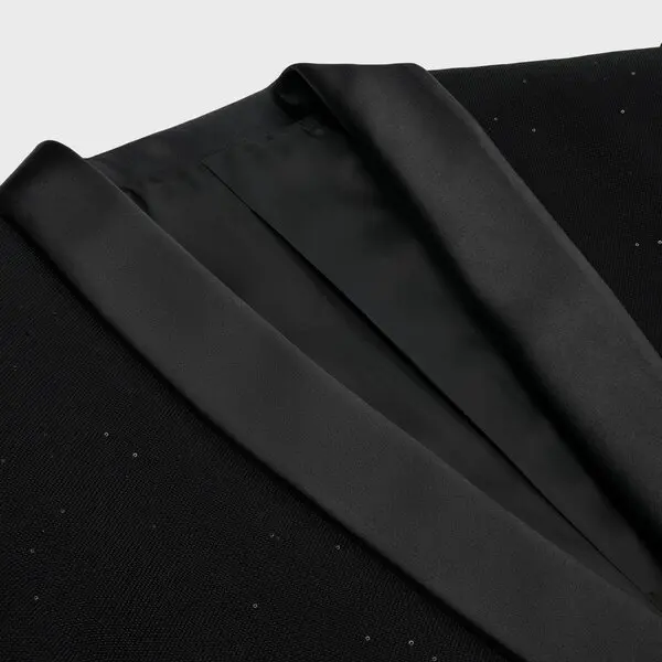 Celine Sequined Grain De Poudre Tuxedo Jacket