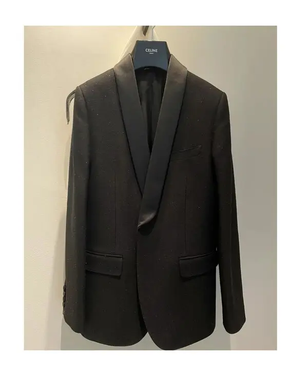 Celine Sequined Grain De Poudre Tuxedo Jacket