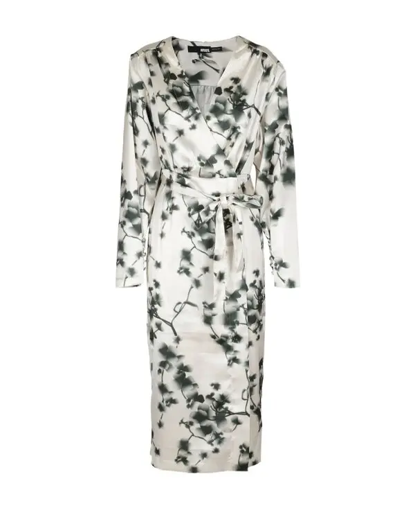 ROTATE BY BIRGER CHRISTENSEN Abstract Floral-print Midi Dress - White