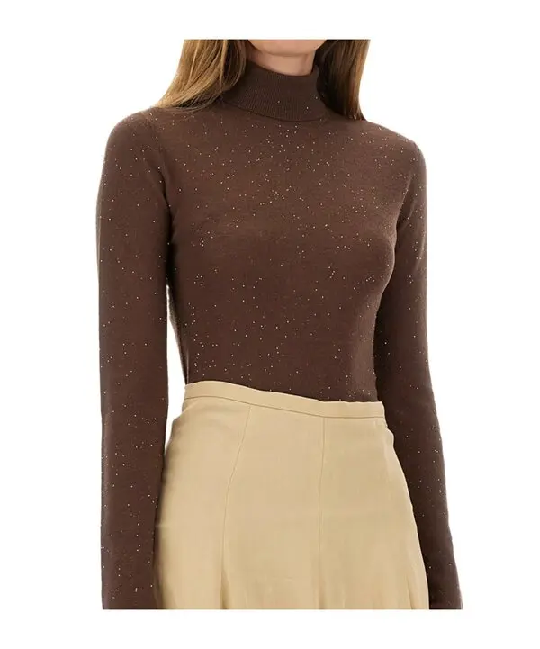 Fabiana Filippi Sequin High Neck Jumper
