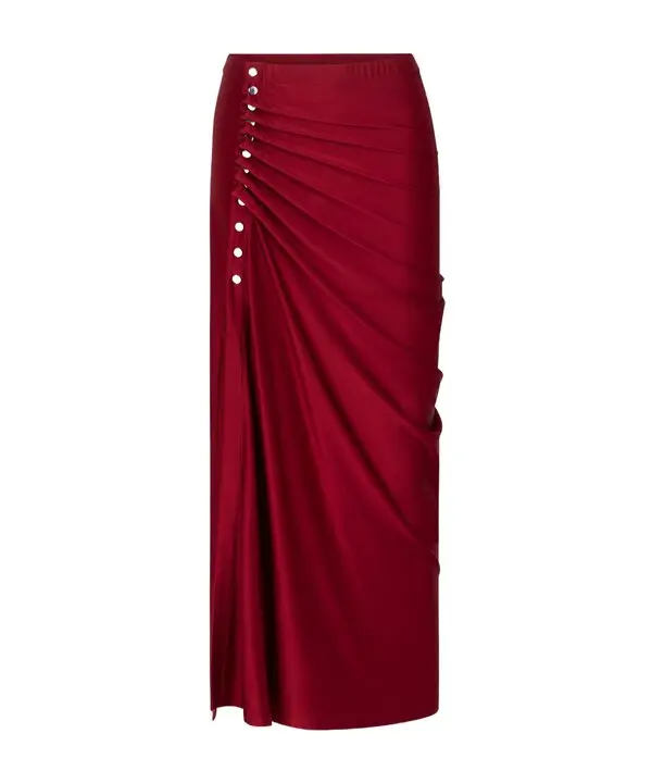 Rabanne Jersey Gathered Maxi Skirt