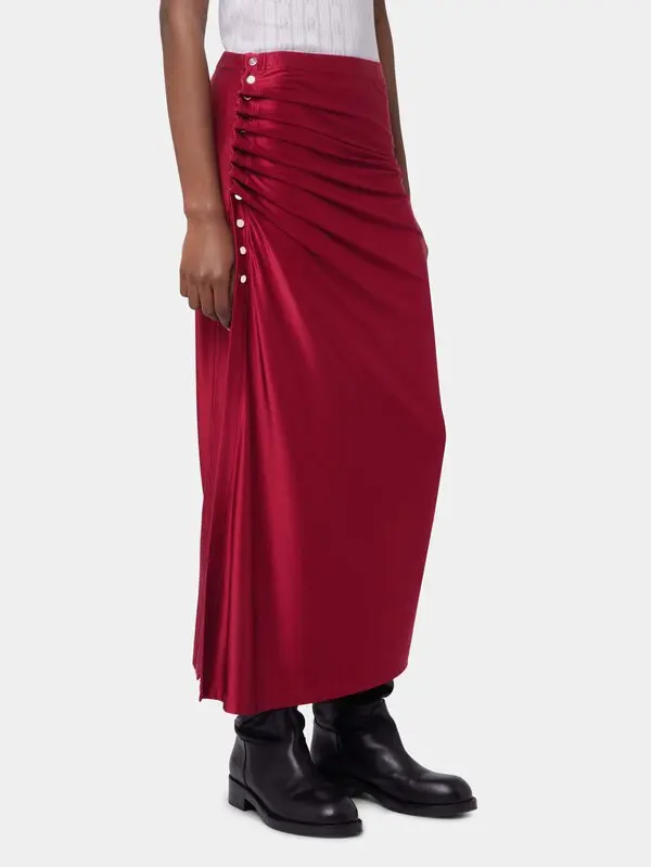 Rabanne Jersey Gathered Maxi Skirt