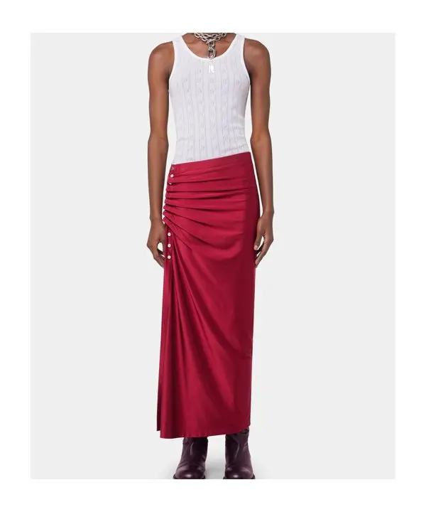 Rabanne Jersey Gathered Maxi Skirt