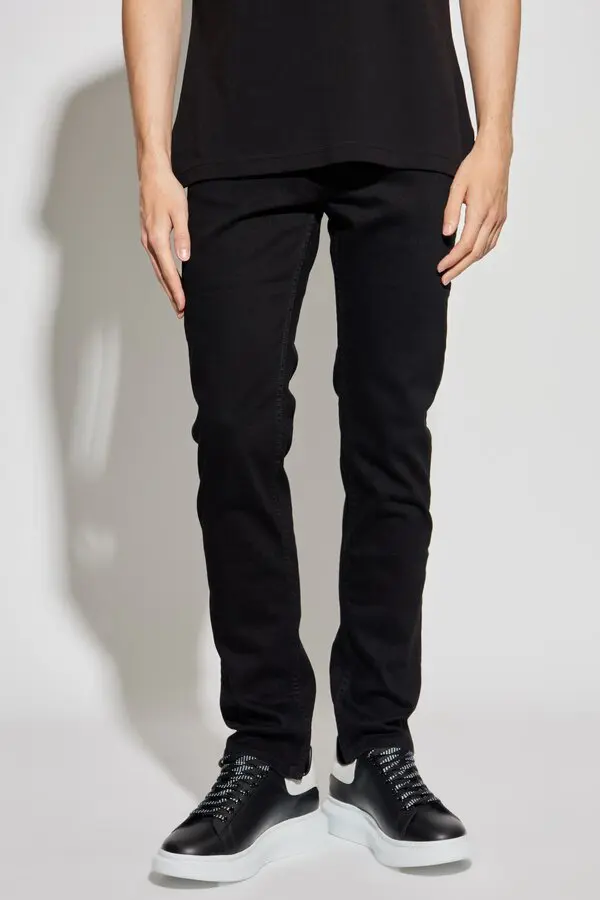 Versace Logo Patch Skinny Jeans