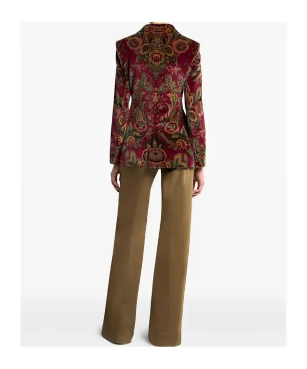 Etro Floral Print Velvet Blazer