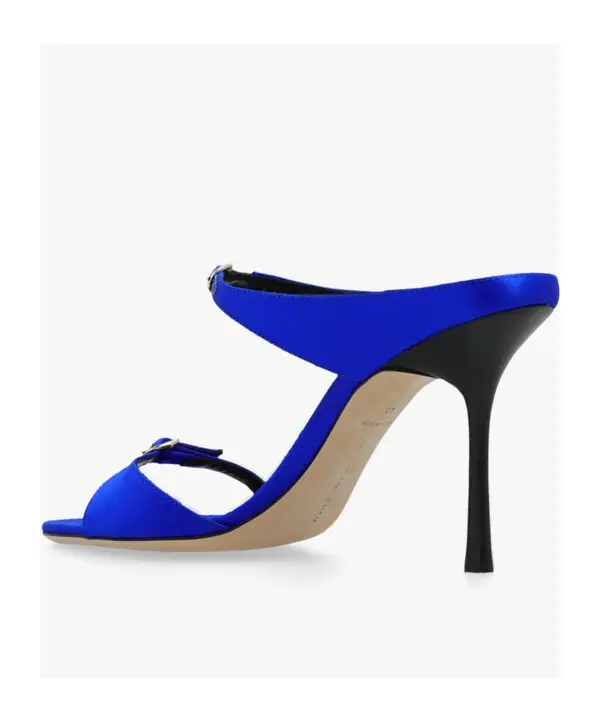 Victoria Beckham Double-strap Satin Mules