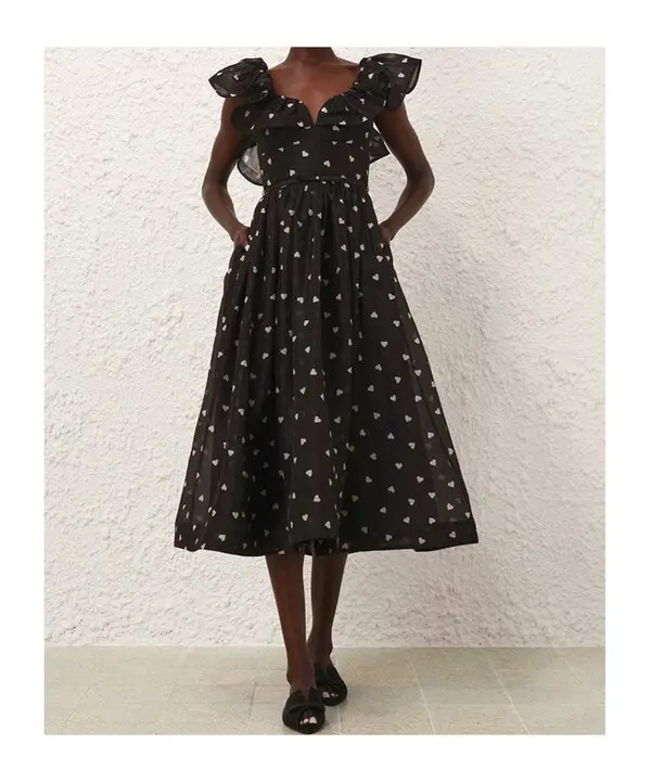 Zimmermann Ruffled Mid-length Dress