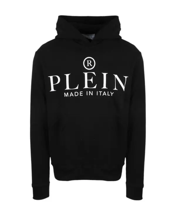 Philipp Plein Logo Print Long Sleeve Hoodie