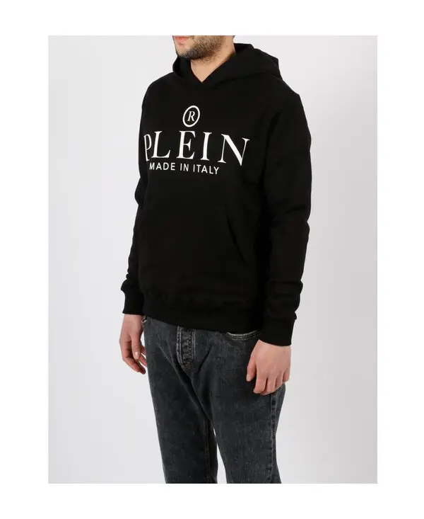 Philipp Plein Logo Print Long Sleeve Hoodie