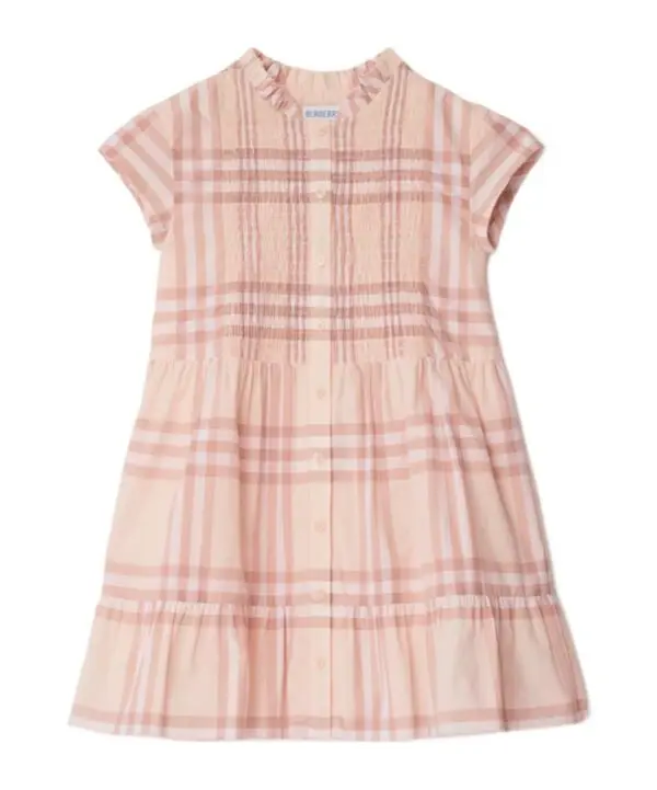 Burberry Check Cotton Poplin Dress - Shell