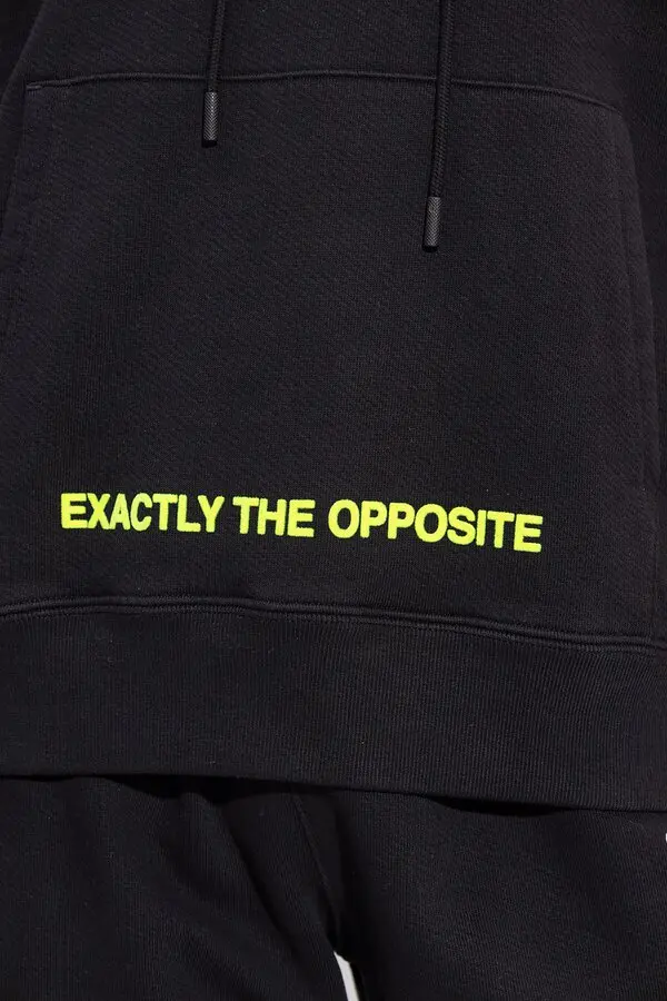 Off-White Drawstring Long-sleeved Hoodie