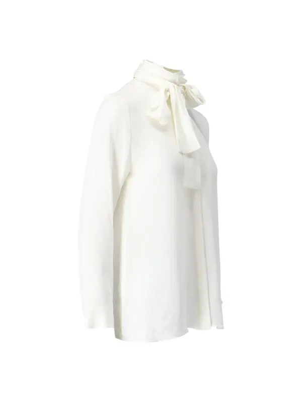 Khaite Knotted Tie Detailed Blouse