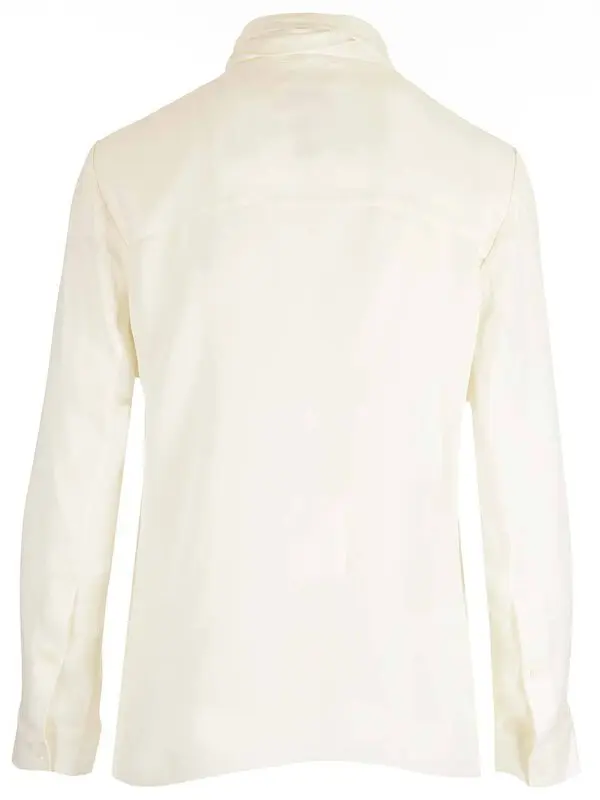 Khaite Knotted Tie Detailed Blouse