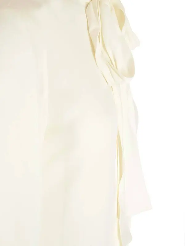 Khaite Knotted Tie Detailed Blouse