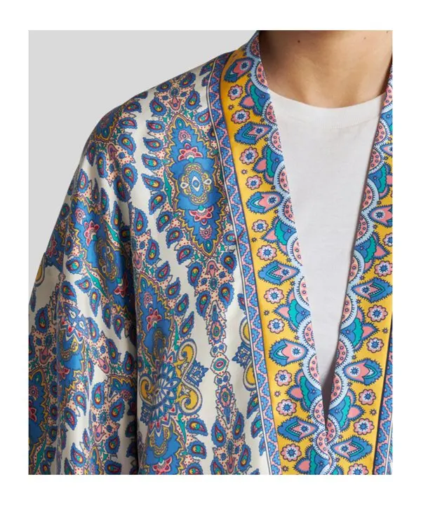 Etro Printed Twill Kesa Robe