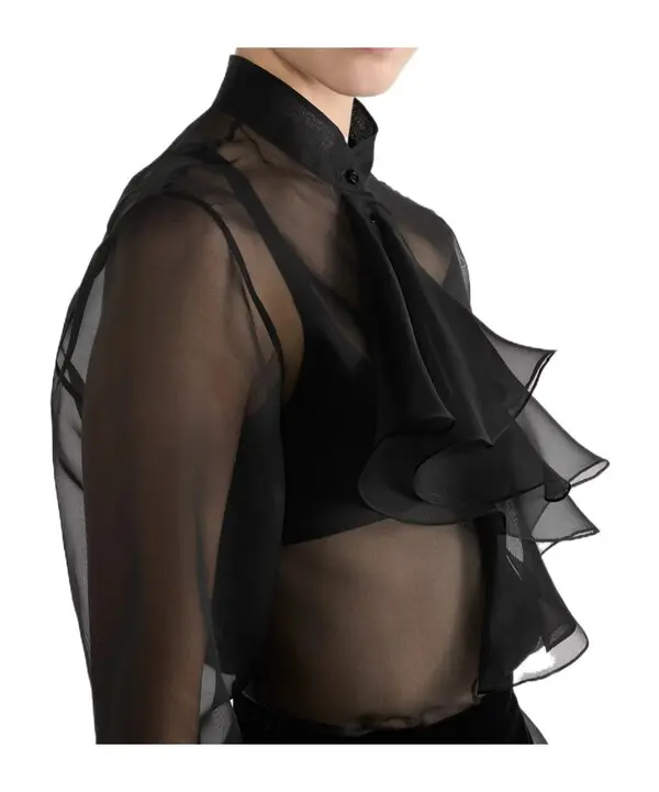 Dior Blouse With Ruffled Neckline