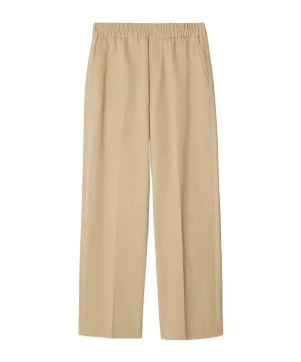 Burberry Cotton Tailored Trousers - Biscuit Color