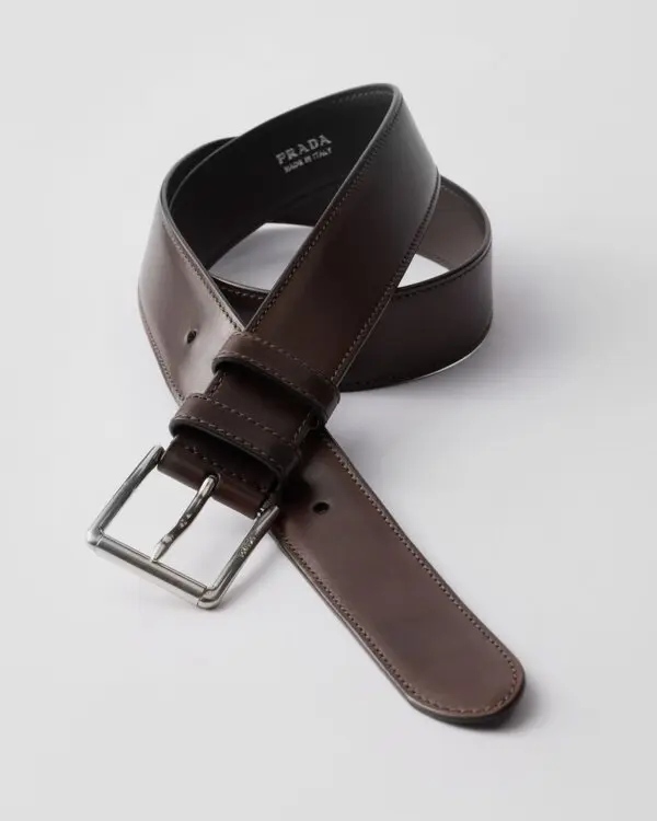Prada Antiqued Leather Belt