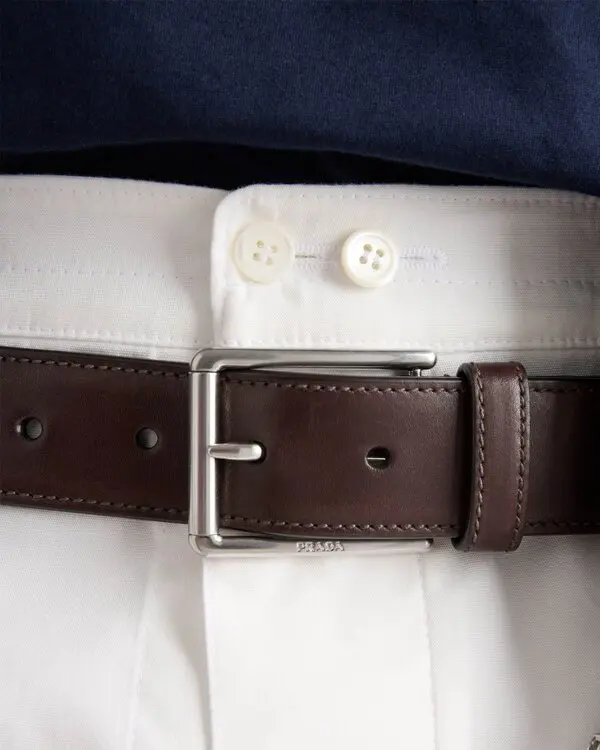 Prada Antiqued Leather Belt