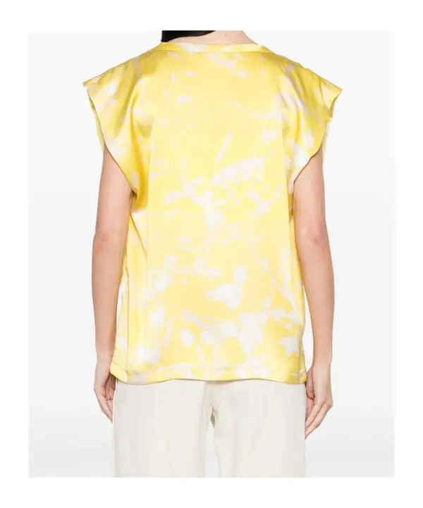 Fabiana Filippi Graphic Print Sleeveless Satin Top