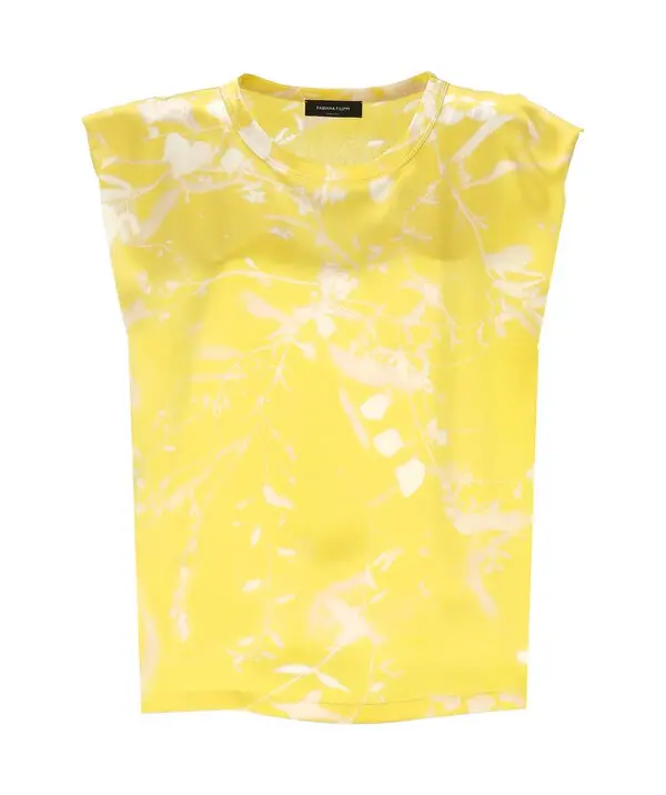 Fabiana Filippi Graphic Print Sleeveless Satin Top