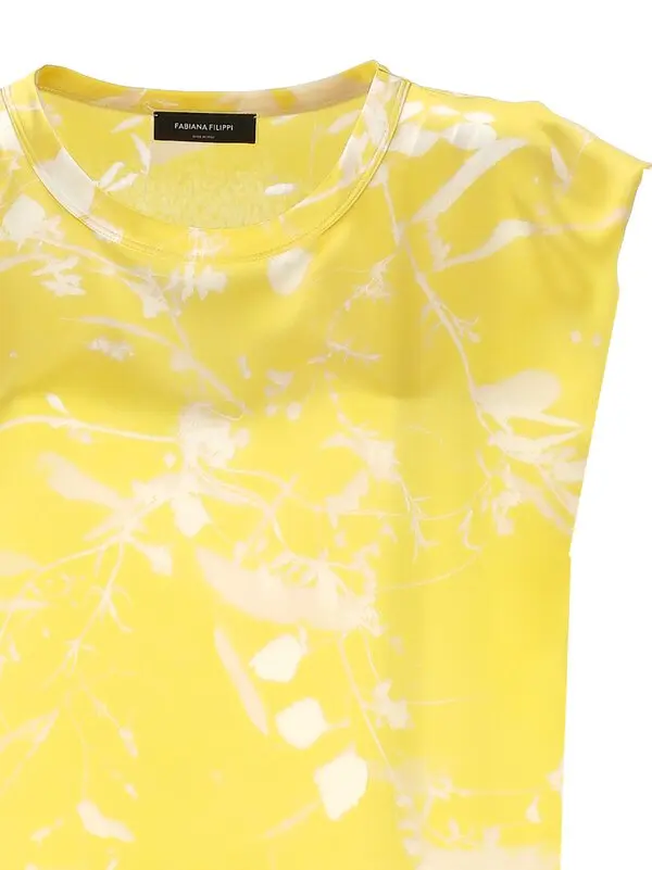 Fabiana Filippi Graphic Print Sleeveless Satin Top