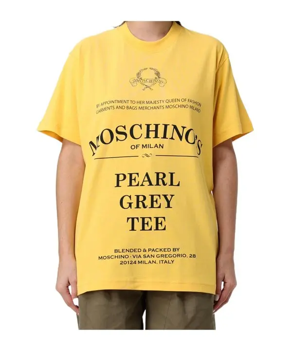 Moschino Printed Crewneck T-shirt - Yellow