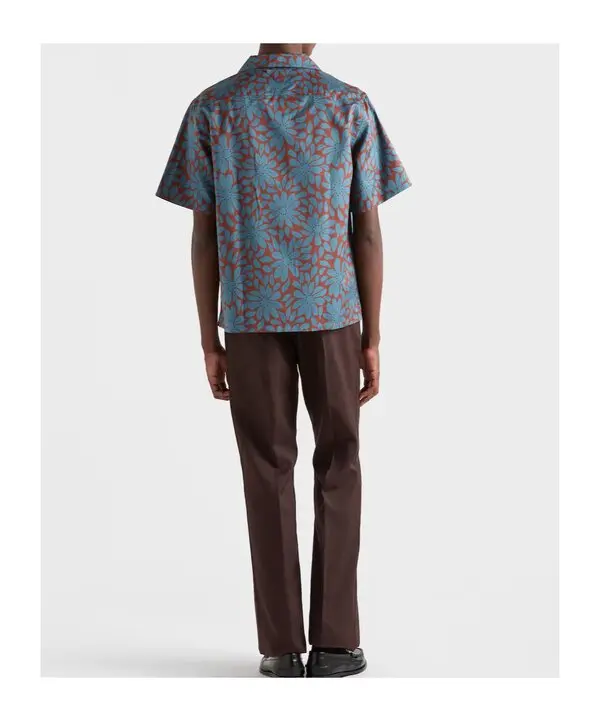 Prada Short-sleeved Cotton-blend Shirt