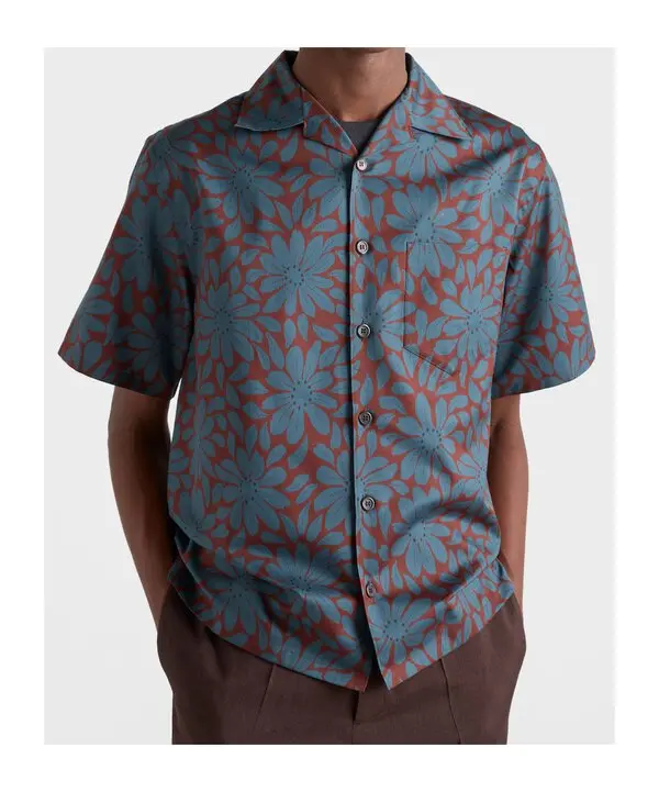 Prada Short-sleeved Cotton-blend Shirt