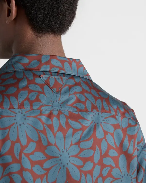 Prada Short-sleeved Cotton-blend Shirt
