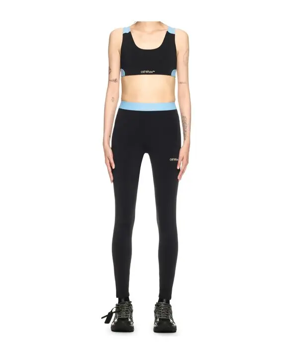 Off-White Logo Detailed Elasticated Waistband Leggings