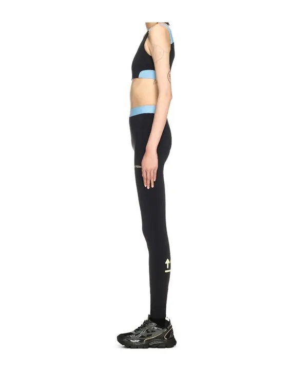 Off-White Logo Detailed Elasticated Waistband Leggings