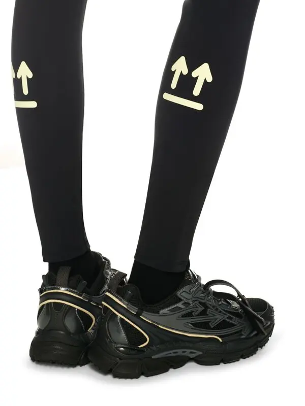 Off-White Logo Detailed Elasticated Waistband Leggings
