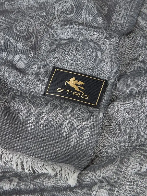 Etro All-over Patterned Frayed Edge Scarf
