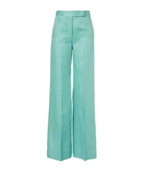 Max Mara Deserto Herringbone Linen Wide-leg Pants