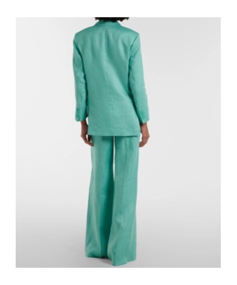 Max Mara Deserto Herringbone Linen Wide-leg Pants