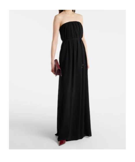 Max Mara Elegante Sax Strapless Gown