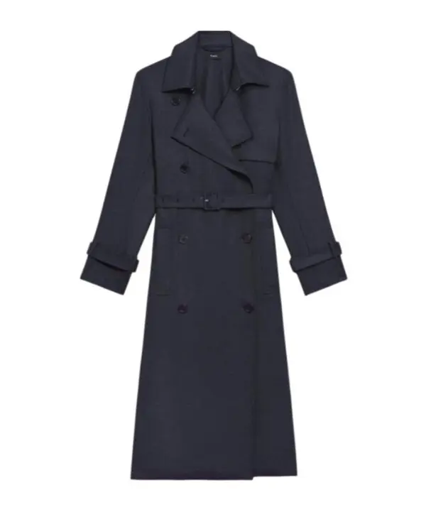 Theory Long-sleeved Lapel Trench Coat
