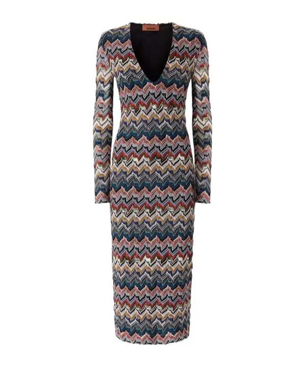 Missoni Geometric-pattern Long-sleeve Dress