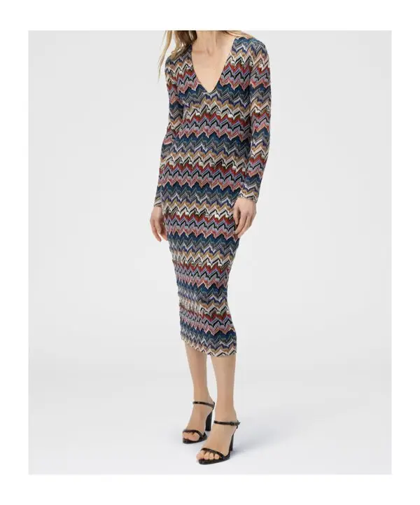 Missoni Geometric-pattern Long-sleeve Dress
