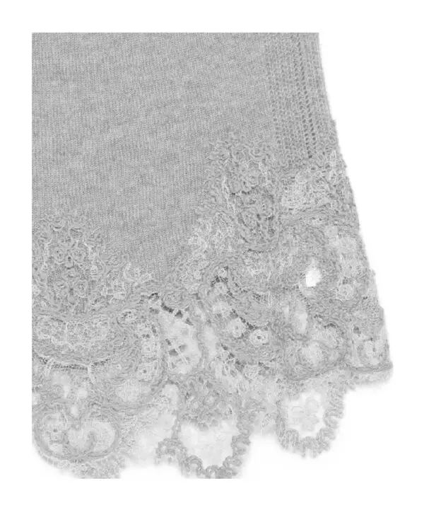 Ermanno Scervino Lace-trimmed Knit Top