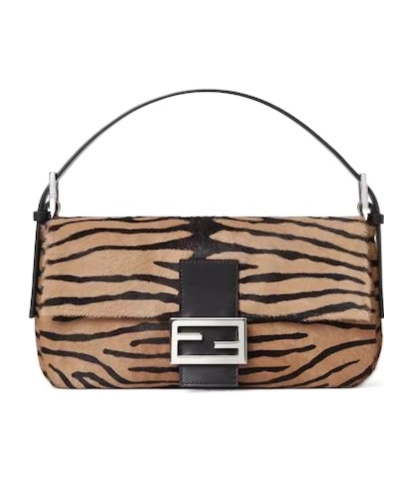Fendi Baguette Tiger-stripe Shoulder Bag