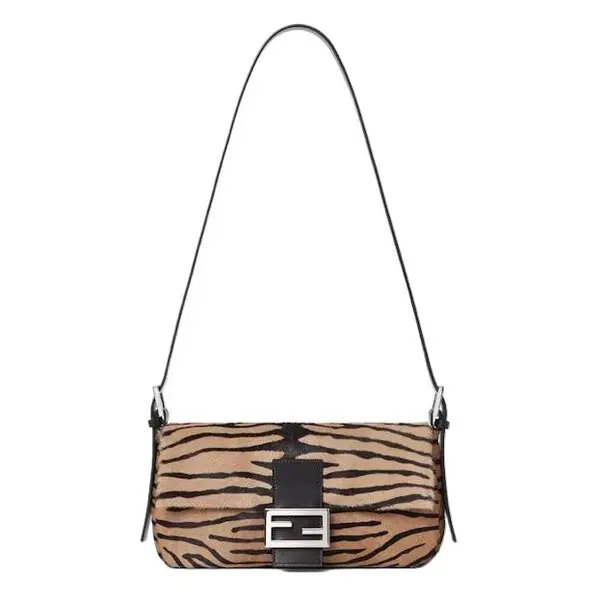 Fendi Baguette Tiger-stripe Shoulder Bag