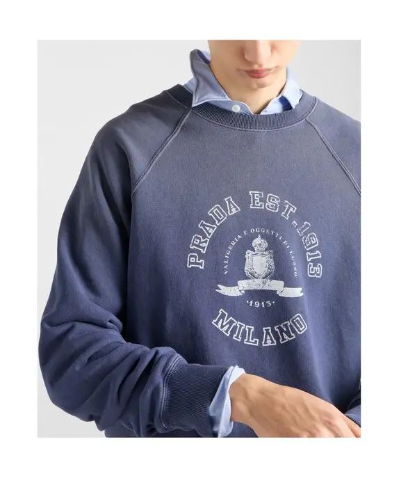 Prada Cotton Fleece Sweatshirt