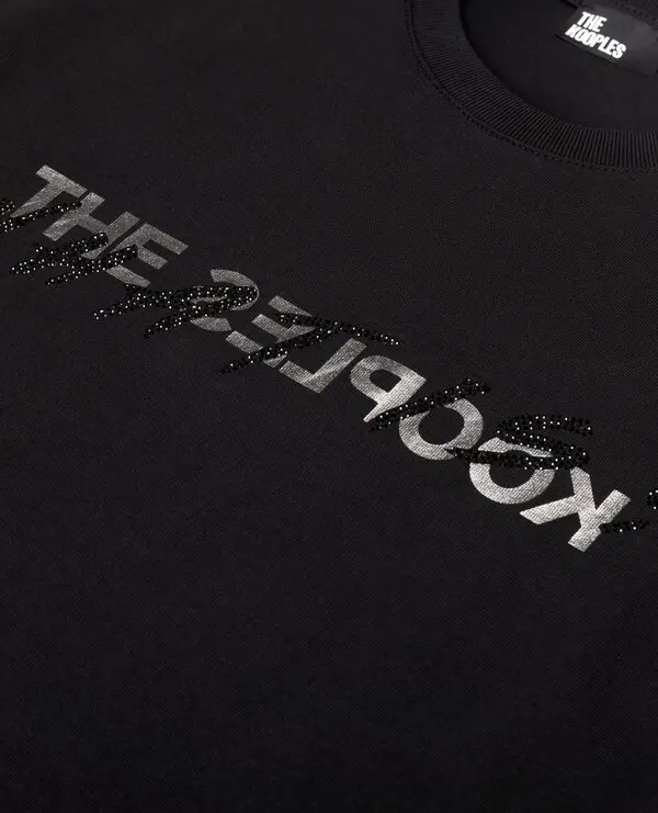 The Kooples Short-sleeved T-shirt With Rhinestone Embellishment
