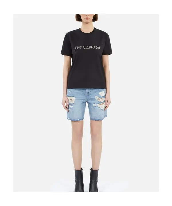 The Kooples Short-sleeved T-shirt With Rhinestone Embellishment