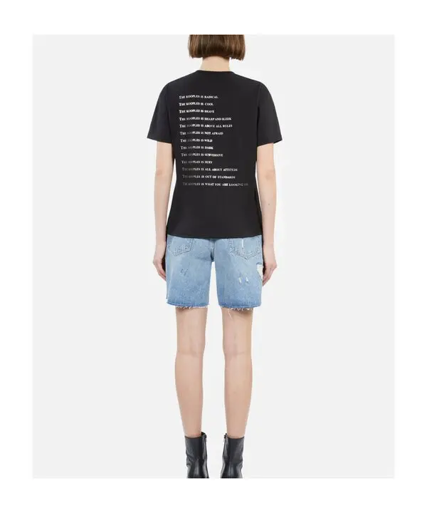 The Kooples Short-sleeved T-shirt With Rhinestone Embellishment