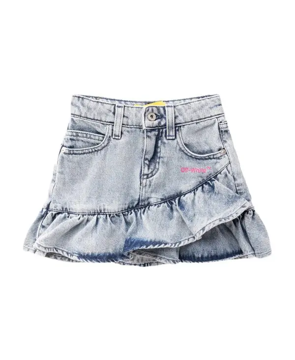 Off-White Lotus Leaf Edge Denim Skirt